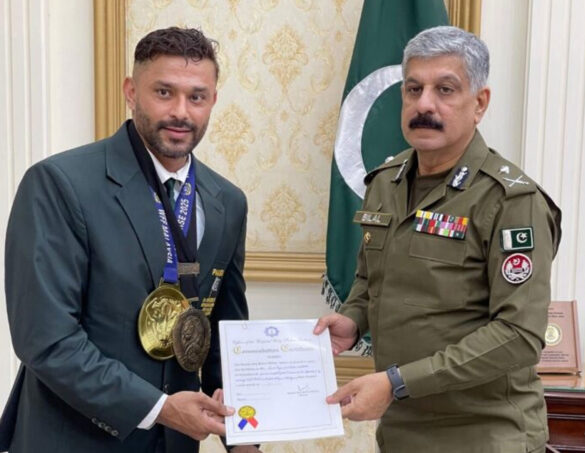 Lahore Police Constable Asim Raza Wins Gold Medal at World Fitness Federation Championship ...